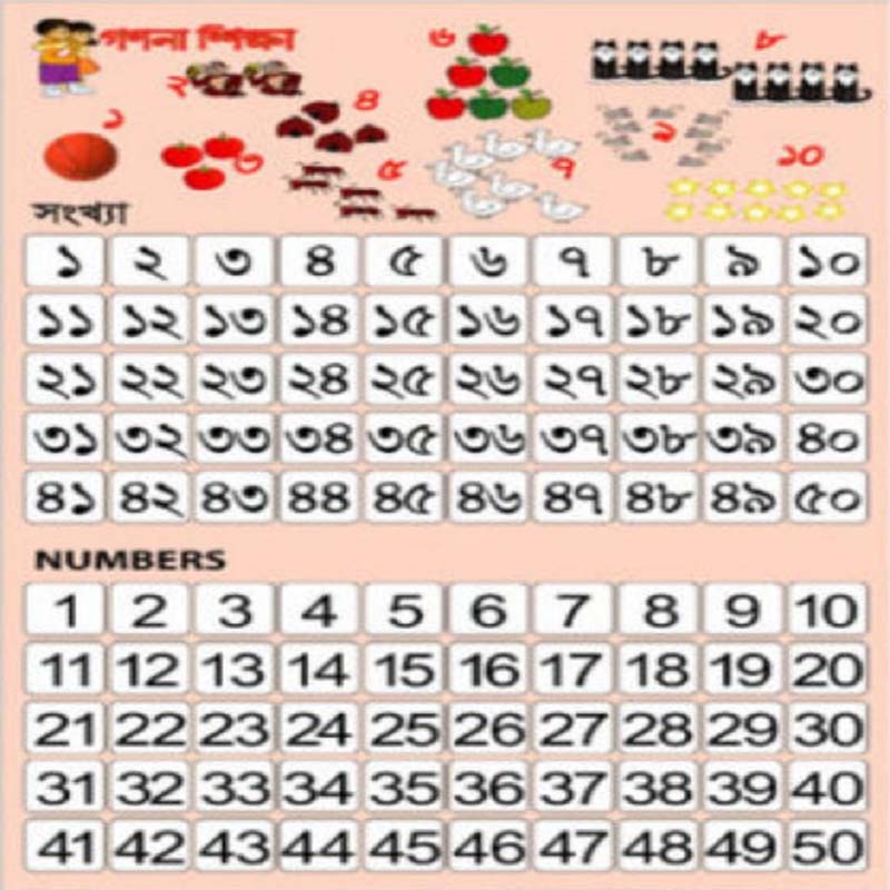CHART NUMBERING Eng & Bng - Taj Scientific Online Store